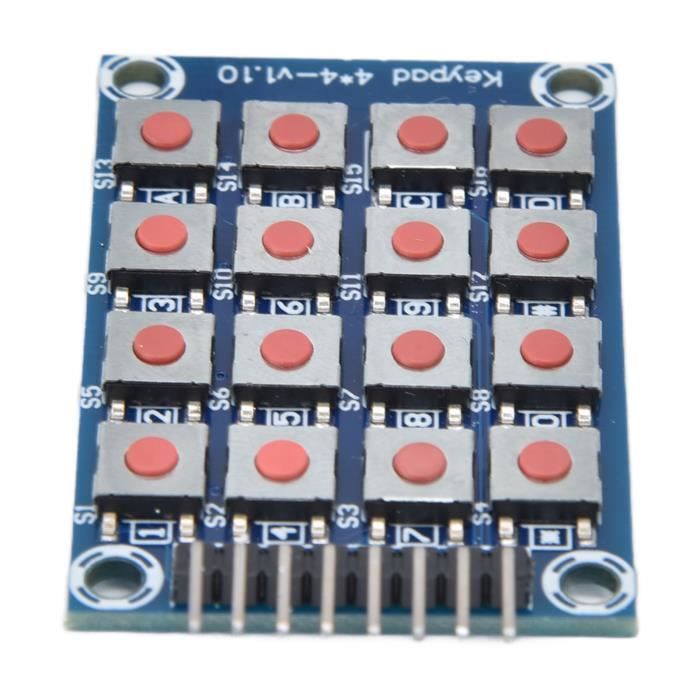Dilwe module de clavier de matrice 4x4 Module d'extension externe MCU à 8 broches 4x4 Array 16 ...