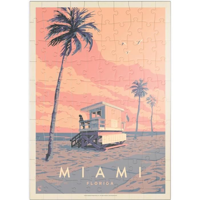 Sports Bracelet MyPuzzle Miami Lifeguard Tower 500 Piece Jigsaw ...