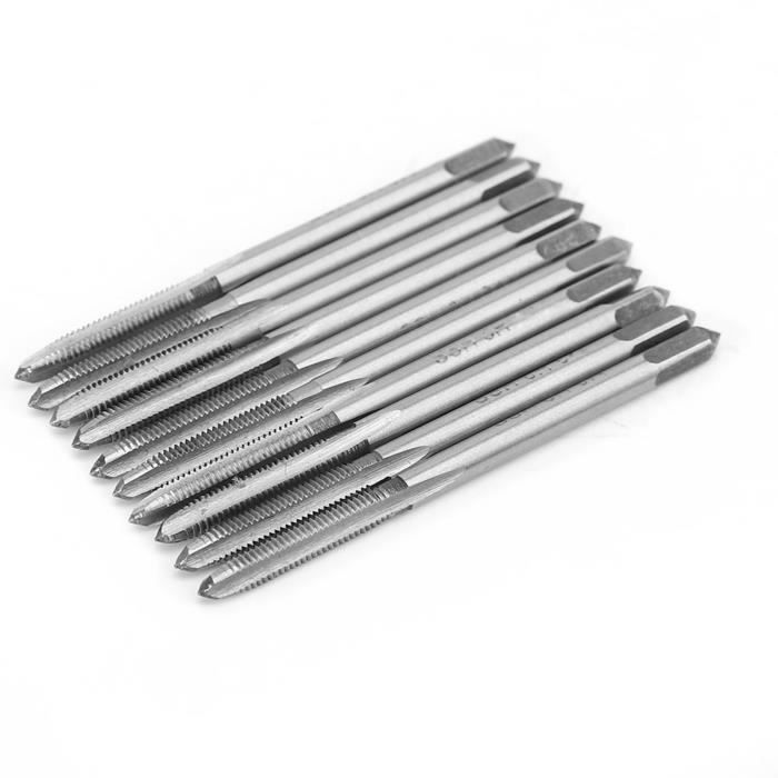 Taraud à vis 10 pièces EJ.LIFE - HSS - cannelure droite M3 M8 M10 M12 - Cdiscount Bricolage