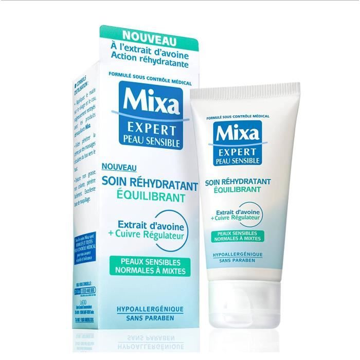 Mixa Expert Peau Sensible - Soin Réhydratant Equilibrant à l'Extrait d ...
