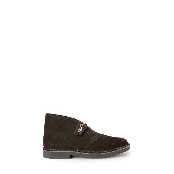 Bottine Homme - CLARKS - Desert Bt Evo - Cuir Marron - Lacets plats ...
