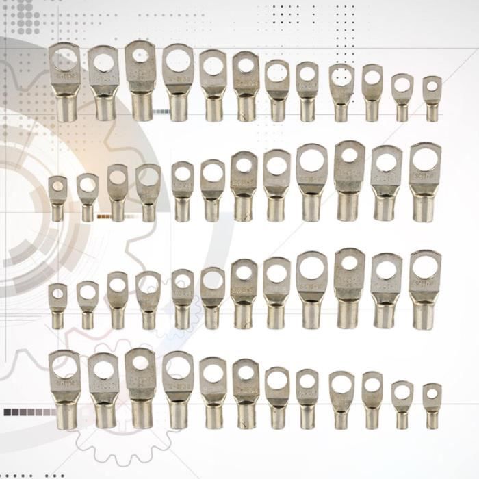 170Pcs Electric Wire Copper Ring Terminal Welding Connector Cable Crimp ...