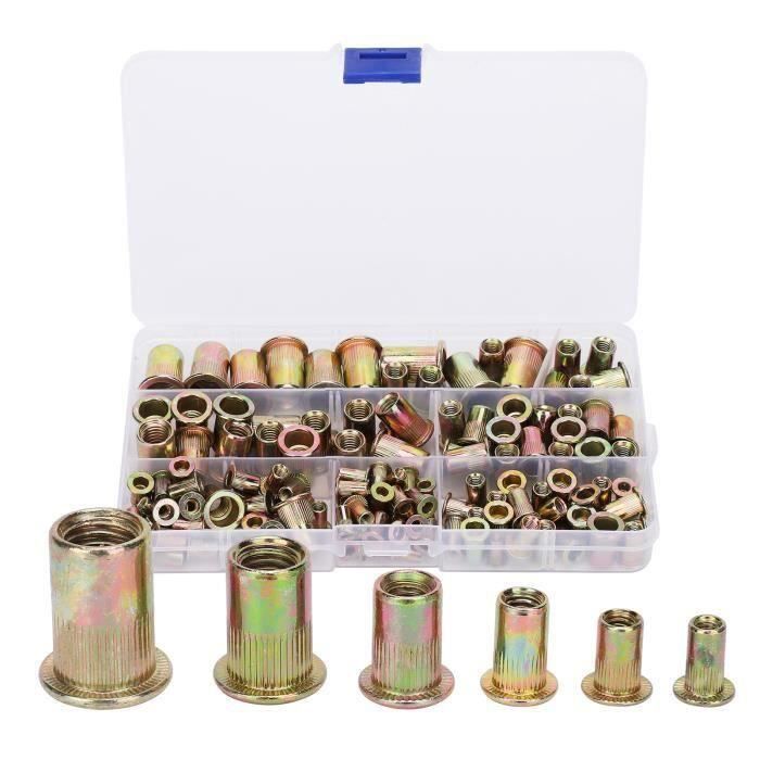 Trust- Jeu d'écrous à rivets Écrou à rivet 150 Pièces Ensemble 'écrous ...
