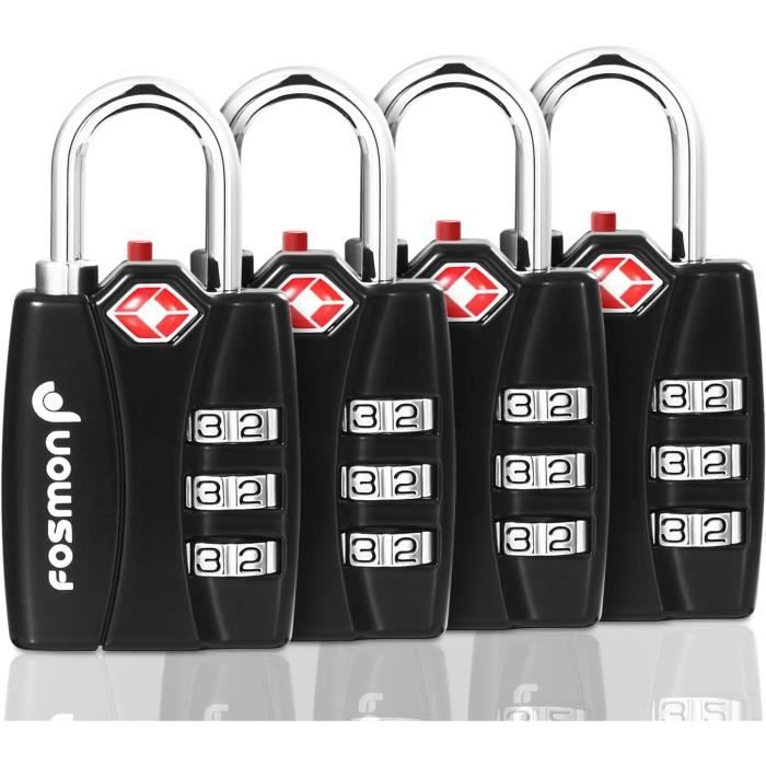Cadenas A Code Pour Bagages Valise Sac Cabine, Cadenas Clef De Sécurité À Combinaison 3 Chiffres ...