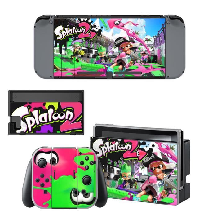 Sticker pour Nintendo Switch, Splatoon Kit Autocollant Skin Protection ...