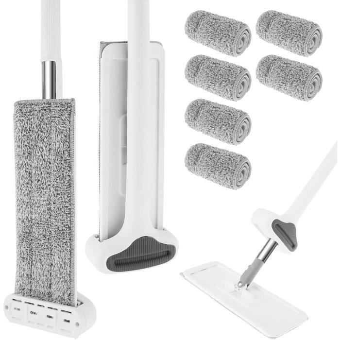 Balai plat balai balai en microfibre rotatif à 360 ° balai plat manche ...