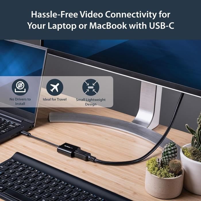 Adaptateur USB-C vers DisplayPort - StarTech - CDP2DP - 4K 60Hz - 8K ...
