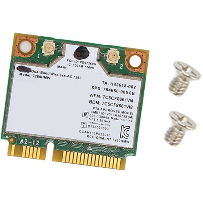 Carte Wifi Mini Pcie, Adaptateur Wifi Pcie, Carte Réseau 7260Hmw 300 ...