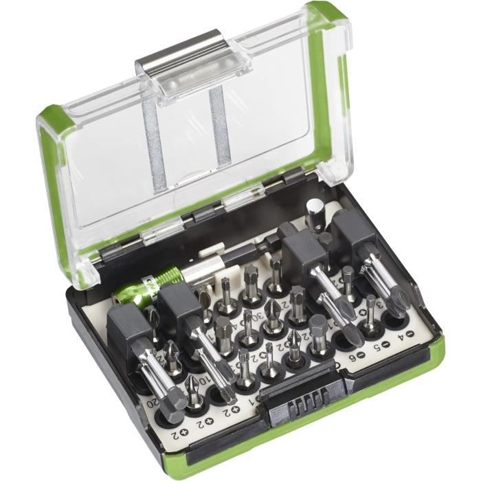 Extreme Force Bit-Box - 28 Pièces, Y Compris Embouts Résistants Aux Chocs, Porte-Embouts Et ...