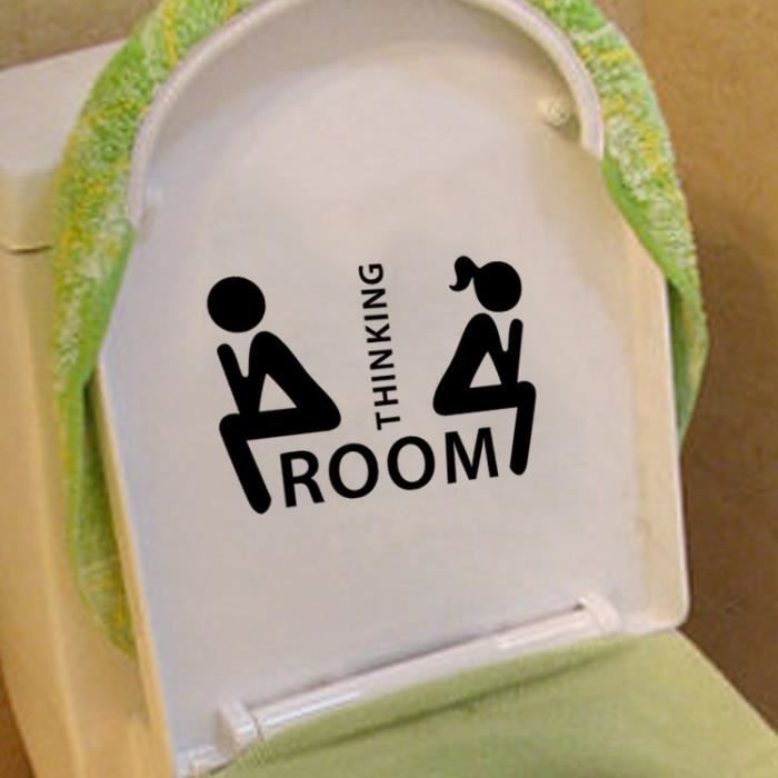 Sticker Toilette Autocollant Étanche Pour Cuvette des Toilettes WC ...