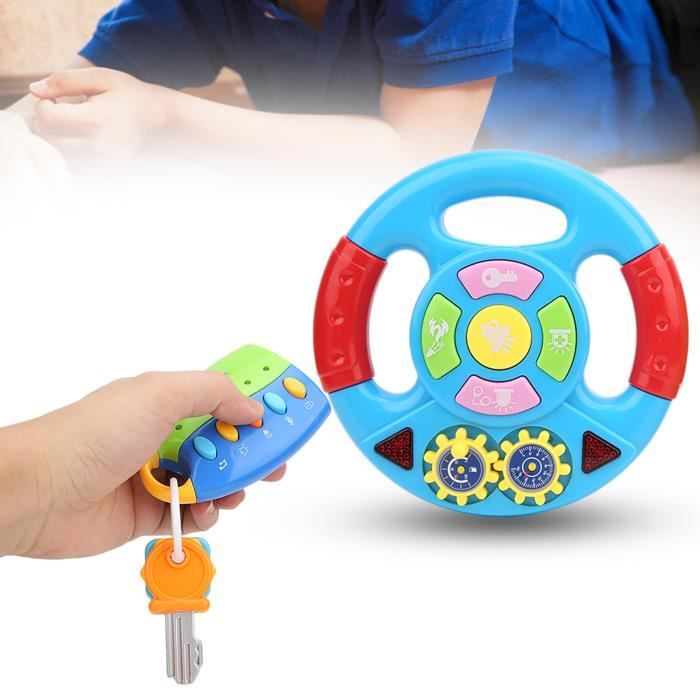 VINGVO Télécommande de jouet Volant de simulation pour enfants avec télécommande de musique à ...
