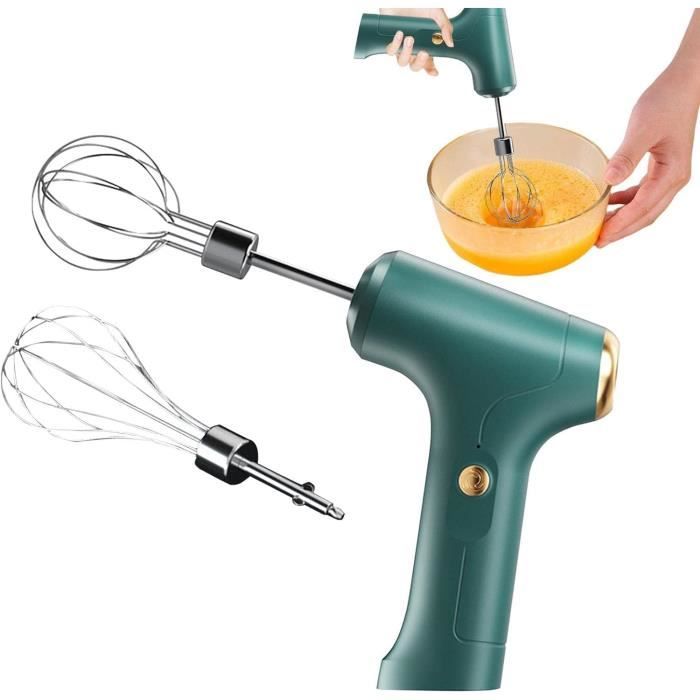 Batteur à Main électrique - Mixeur sans Fil Portable Rechargeable avec ...