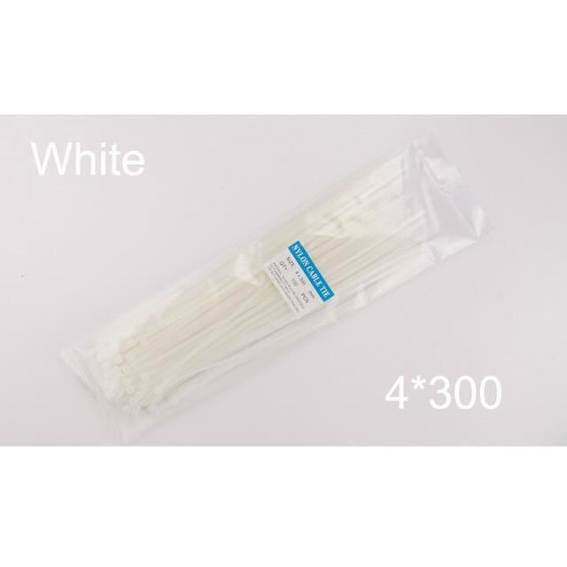 ACCESSOIRES POUR CABLE,White--Attaches de câble autobloquantes en fil ...