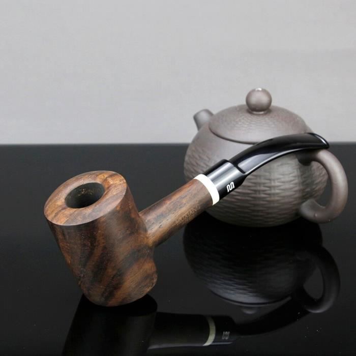 CENDRIER,MX-035--Pipe à fumée en bois'ébène avec filtre de 9mm, qualité ...