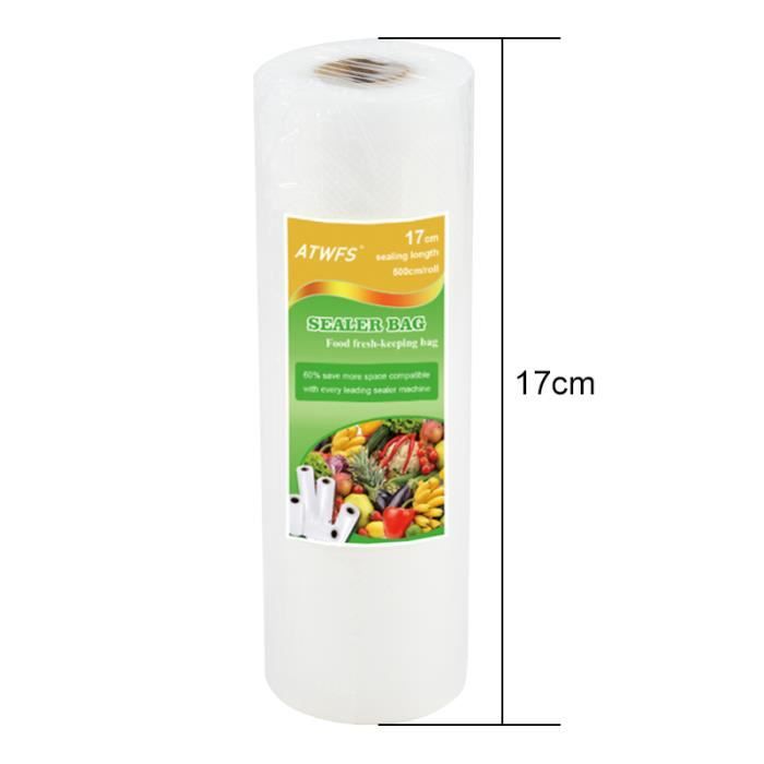 SAC ALIMENTAIRE,17cmx500cm 1 roll--sac'emballage sous vide pour ...