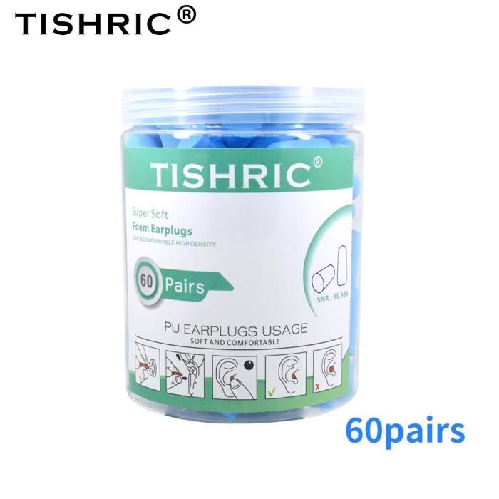 BOUCHONS D'OREILLES,60pairs Blue--bouchons'oreille 35db, 30 paires ...