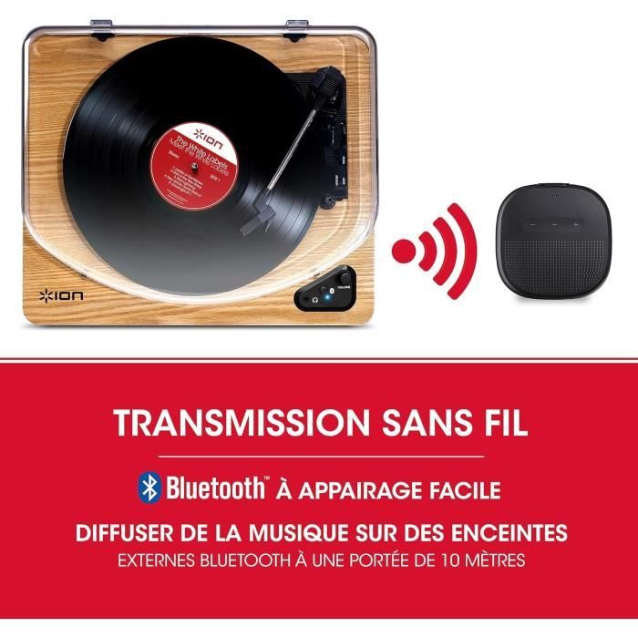 ION Audio Air Lp - Platine Vinyle Bluetooth à Trois Vitesses (33, 45 Et ...