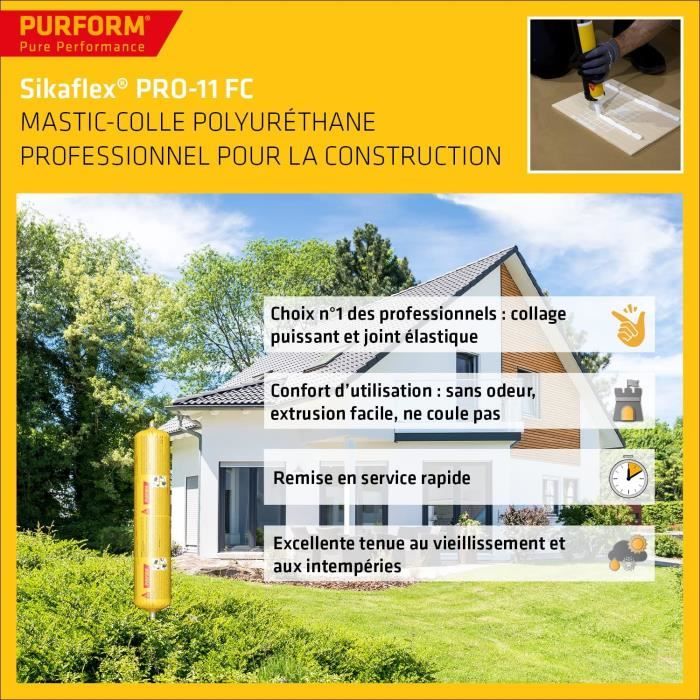 Flex PRO 11 FC Purform Marron,mastic polyuréthane PU tout en 1,mastic ...