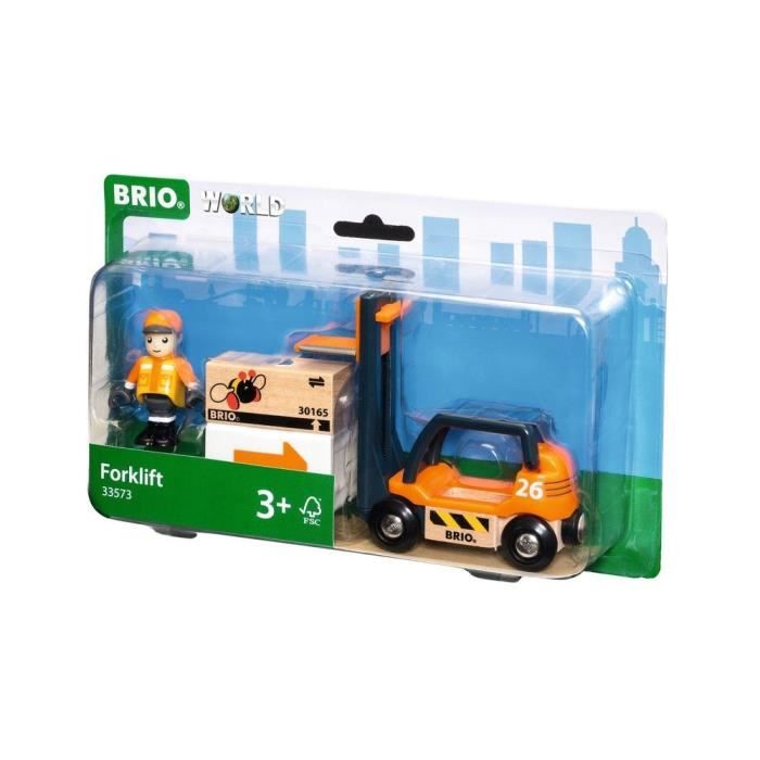 Chariot élévateur BRIO 33573 pour circuit de train en bois avec ...