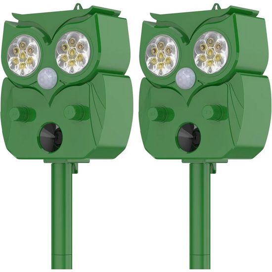 Repulsif Chat Ultrason 2 Pièces, Répulsif Chat,Étanche IP65, Réglable ...
