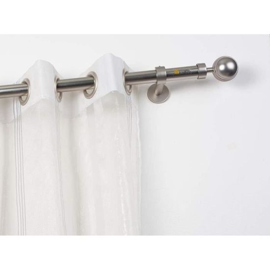 Tringle À Rideaux: Ø 28 Mm Sans Anneaux, L. 160 Cm. En Acier Satiné \ Complet[Y655] - Cdiscount ...