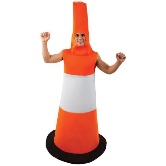 Déguisement cône de chantier adulte - Orange - Cdiscount Bricolage