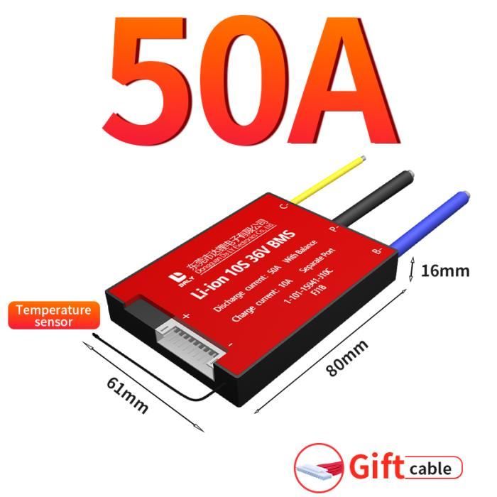 50A NTC séparé-Li-ion 7S 24V-DALY BMS Pour Lithium LiFePO4 Batterie 15A ~ 250A NTC 4S 7S 8S 10S ...