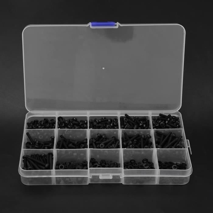 600 Pcs Nylon Vis Kit M3 Pan Tête Croix Vis Rondelle Écrou Kit Vis ...