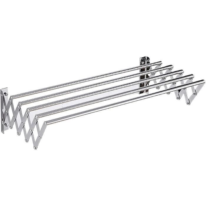 Séchoir Mural Réglable Étendoir Mural Extensible Et Compact En Inox ...
