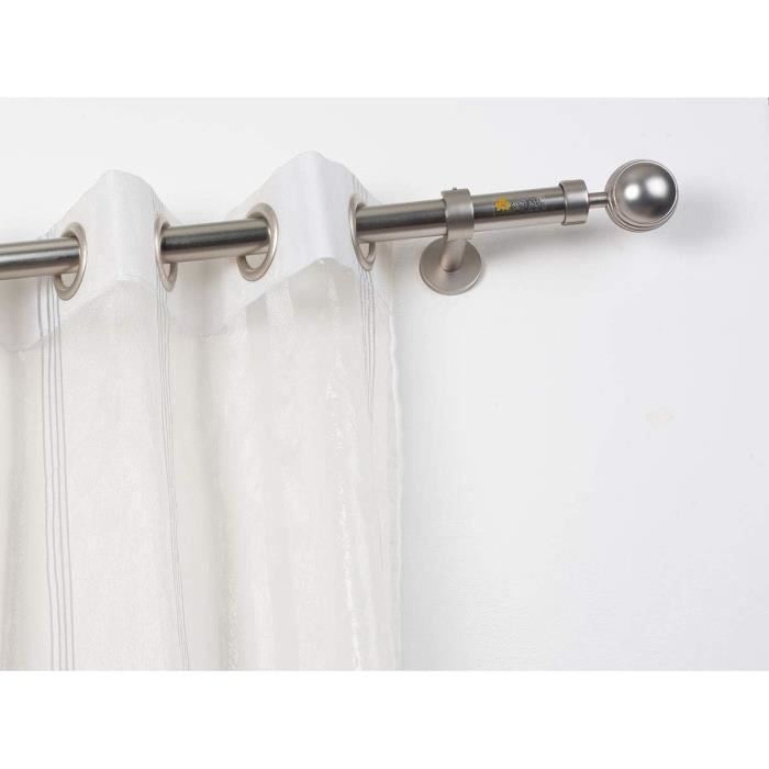 Tringle À Rideaux: Ø 28 Mm Sans Anneaux, L. 160 Cm. En Acier Satiné \ Complet[Y655] - Cdiscount ...