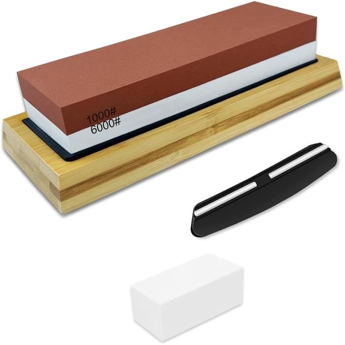 Pierre À Aiguiser,2 En 1 Aiguiseur De Couteau Professionel 1000-6000 Double Face Aiguiseur De ...