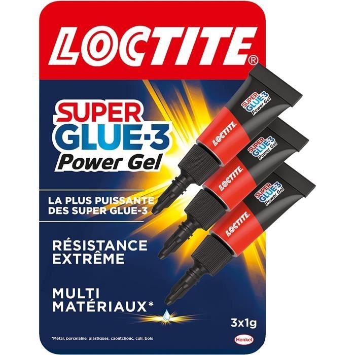 Super Glue-3 Power Gel Mini Dose, colle forte enrichie en caoutchouc ...