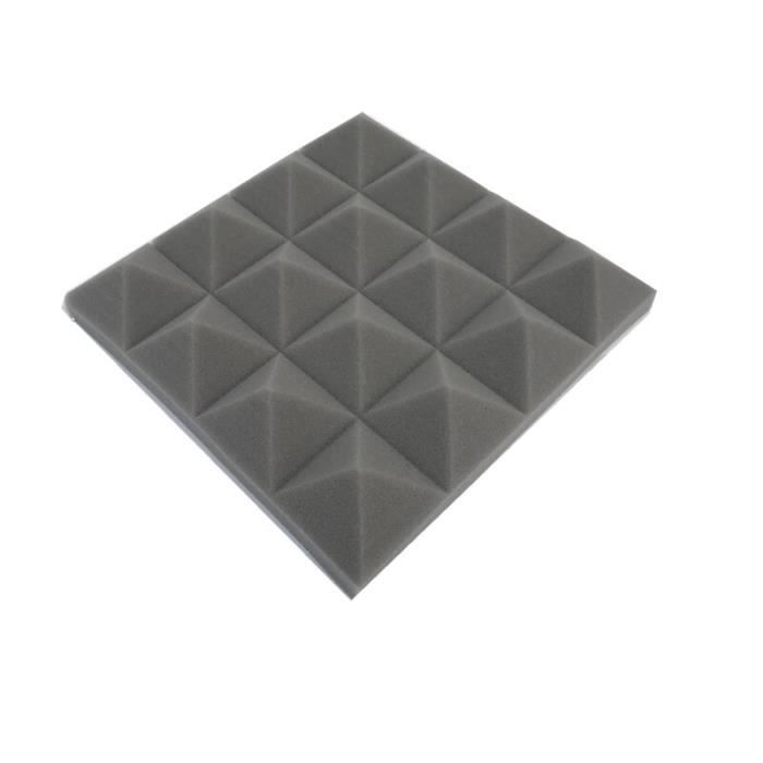 Mousse acoustique insonorisante noire, 24 pièces, 25x25x5CM, 16 ...