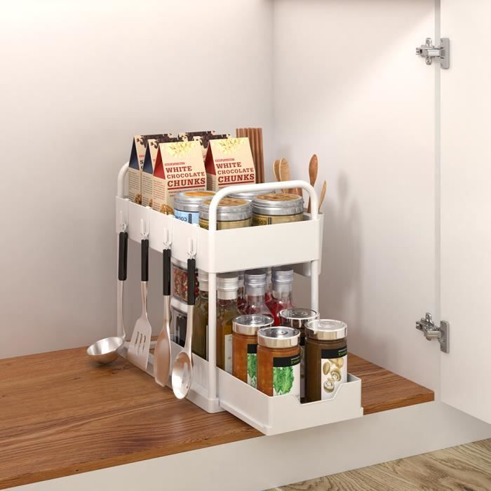 MQUWENHU®MEUBLE A EPICES,MEUBLE RANGEMENT CUISINE,ETAGERE MEUBLE,2 ...