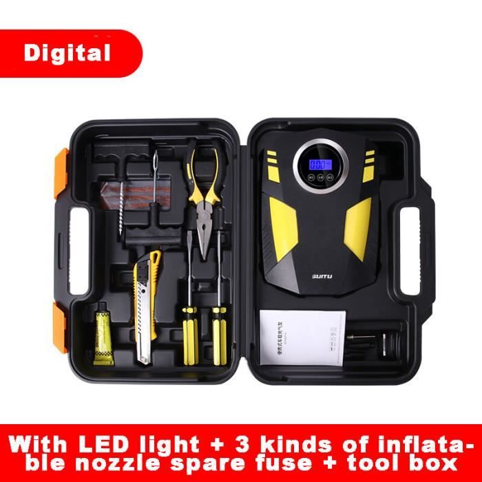 Compresseur d’Air,DC, Pompe de gonflage numérique pour pneus de voiture de 12 V, Compresseur d ...