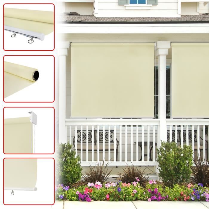 Aufun Store déroulant pour l’extérieur et balcon anti-UV Fonction ...