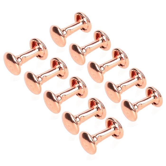 EJ.life Goujons en métal plats 100 ensembles de clous en métal rivets ...