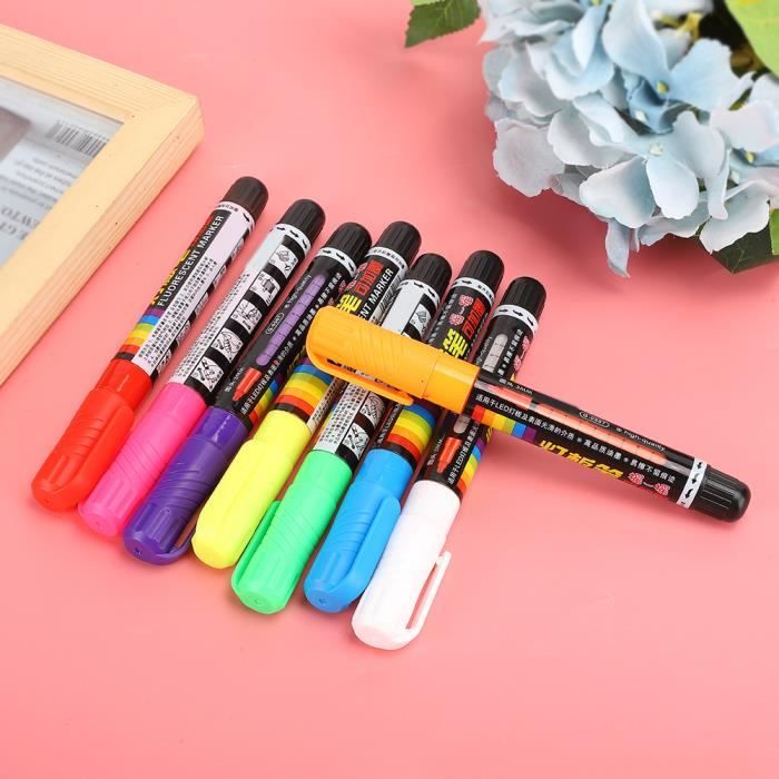 Garosa Stylo fluorescent pour fenêtre en verre Stylo Craie Liquide ...