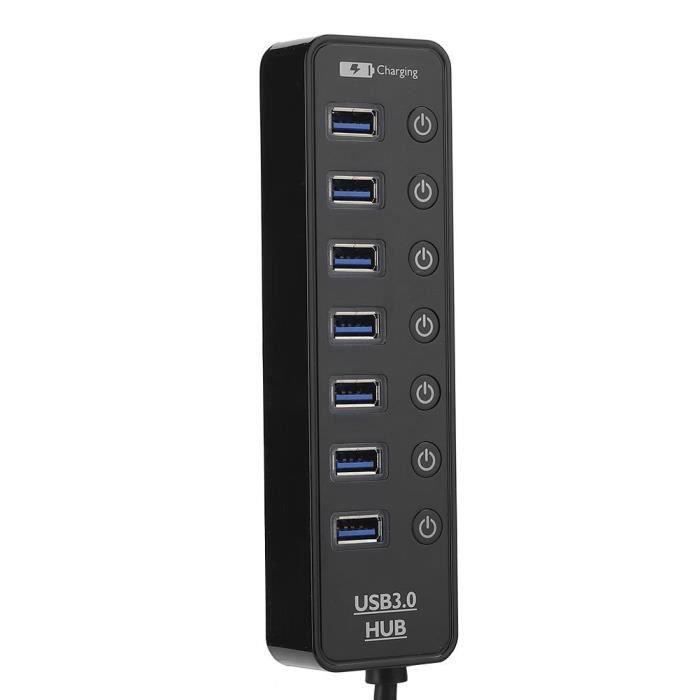 DT09647-Hub USB à charge rapide 7 ports 2A Hub de commutation ...
