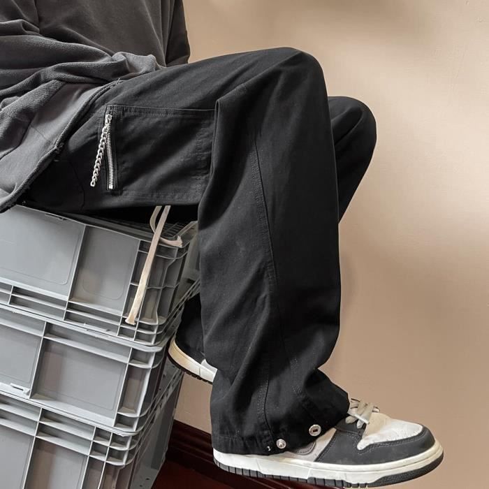 Pantalon cargo homme - Salopette Rétro Marron Ample Jambes Larges - RF10DD 1 - Cdiscount Prêt-à ...