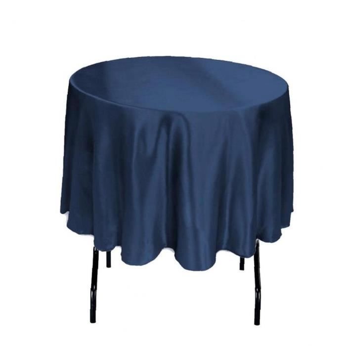 Couverture ronde à table ronde Satin Satin Solide Mariage Banquet ...