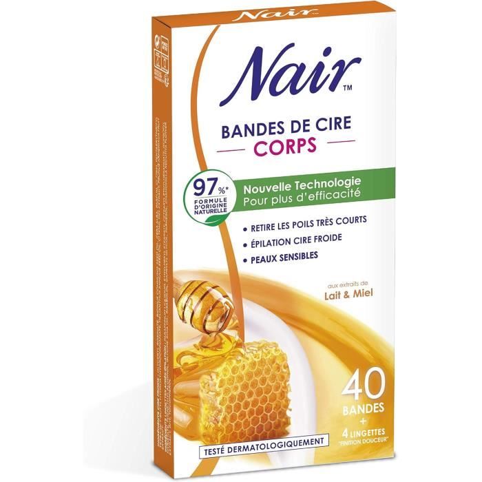 Bandes De Cire Froide Corps Aux Extraits De Lait & De Miel, 97% D ...
