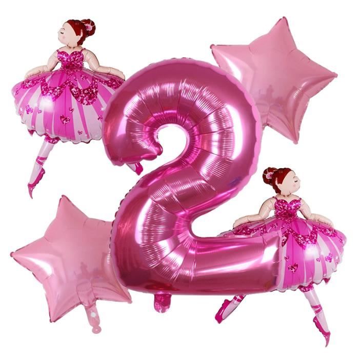 BALLON DECORATIF,pink 2--Ballons à hélium en aluminium pour danseuse de ...