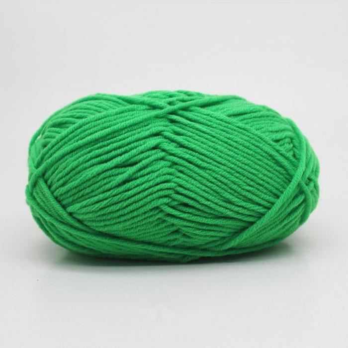 LAINE A TRICOTER,10--Fil de coton au lait pour bébé, 50 grammes-boule ...