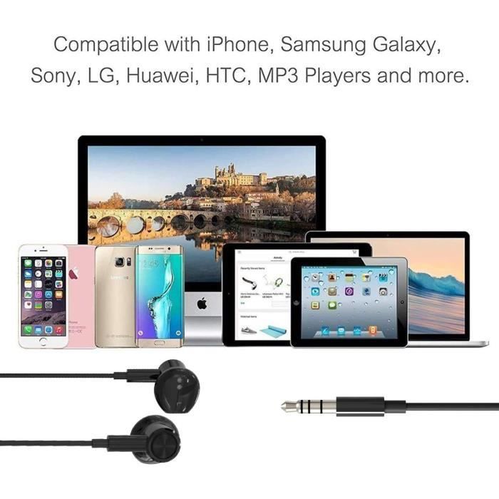 Écouteurs Intra-Auriculaires Haute Résolution Avec Micro Pour Iphone ...