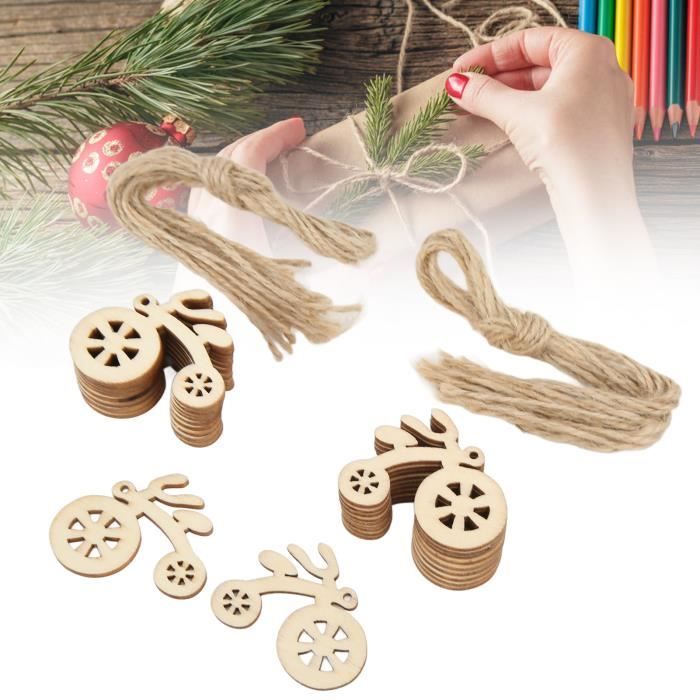 40 Mini Vélos en Bois DIY Rustiques avec Cordelette - Décoration ...