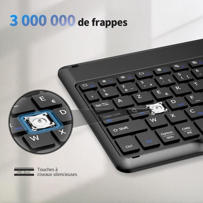 Clavier Tablette Sans Fil Bluetooth 10 Pouces [Azerty Français] Léger ...