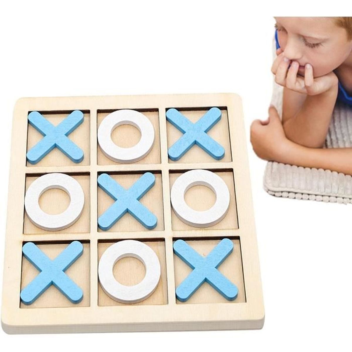 Jeu De Morpion pour Enfants Et Adultes, Jeu de Société en Bois Jeu de ...