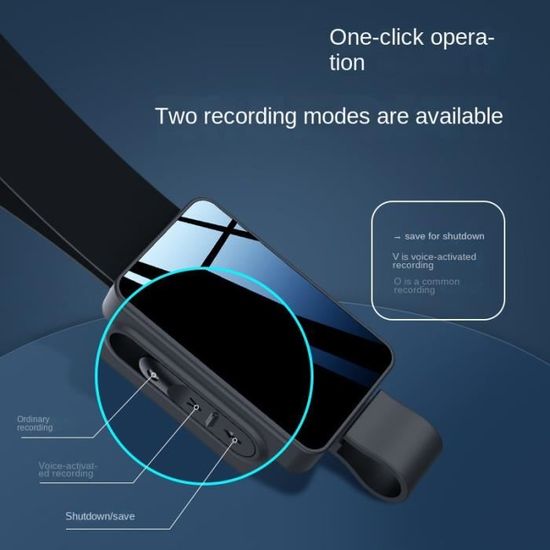 16G - petit disque U, Activation vocale, Mini lecteur Mp3 HD Portable ...