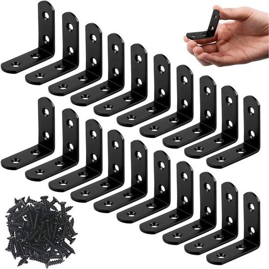 Équerre de Fixation,40x40mm 20 Pcs Équerre Angle en Acier Inoxydable ...
